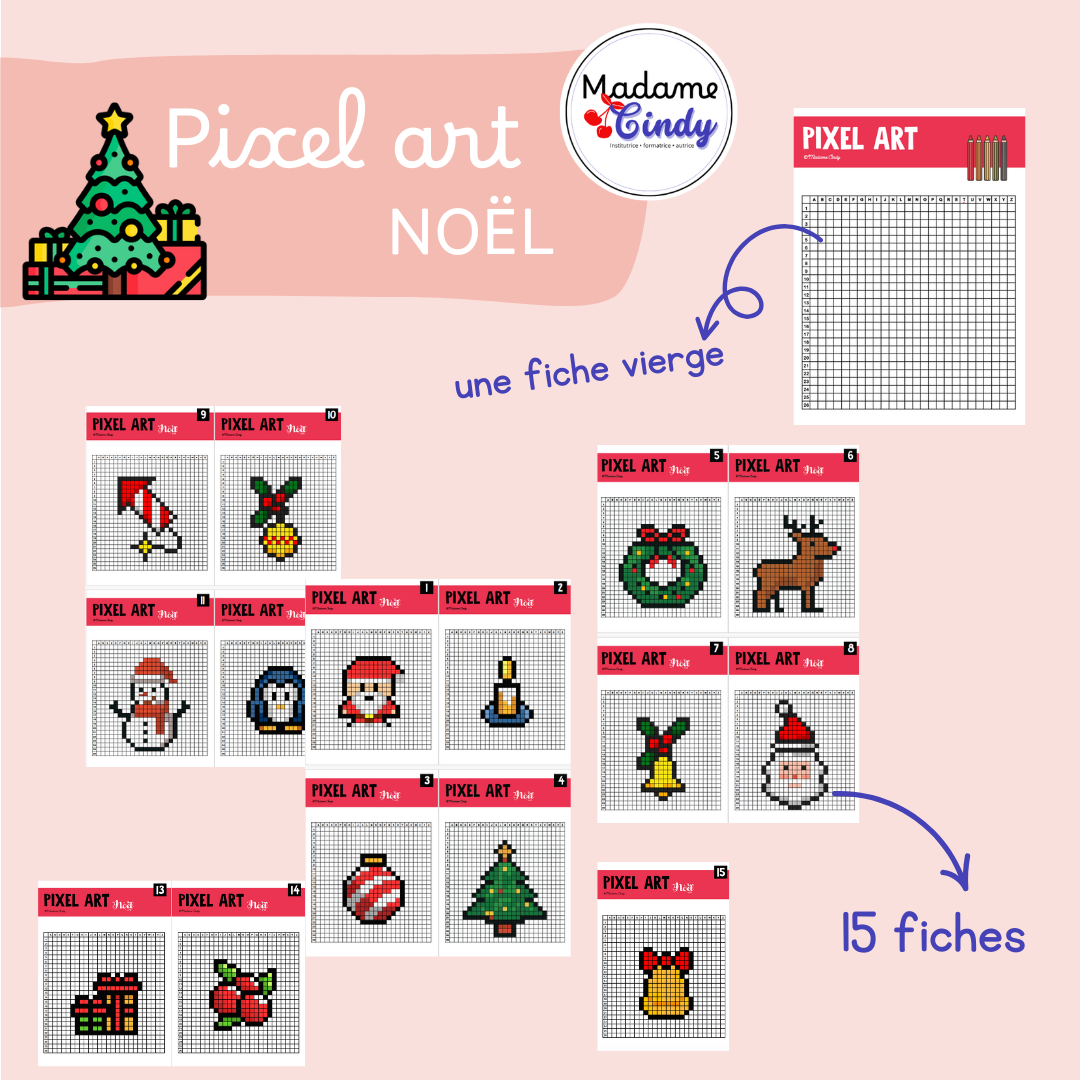 Pixel art - Noël – Madame Cindy