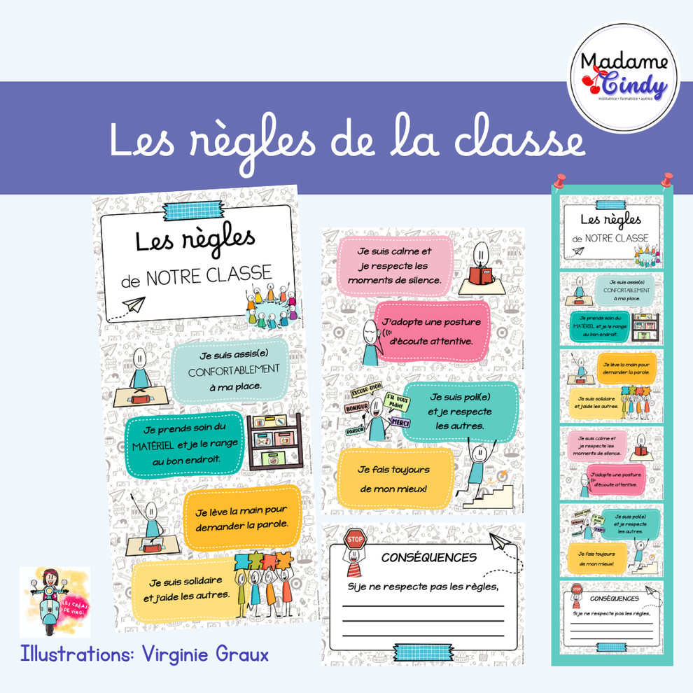 Les règles de la classe – Madame Cindy