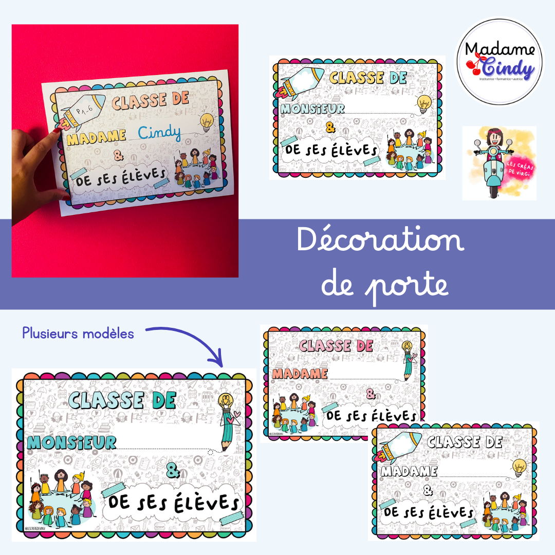 Décoration de porte – Madame Cindy